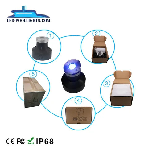 Buy Ip68 Mini Size 68mm 12v Recessed 316ss Led Swimming Pool Inground ...