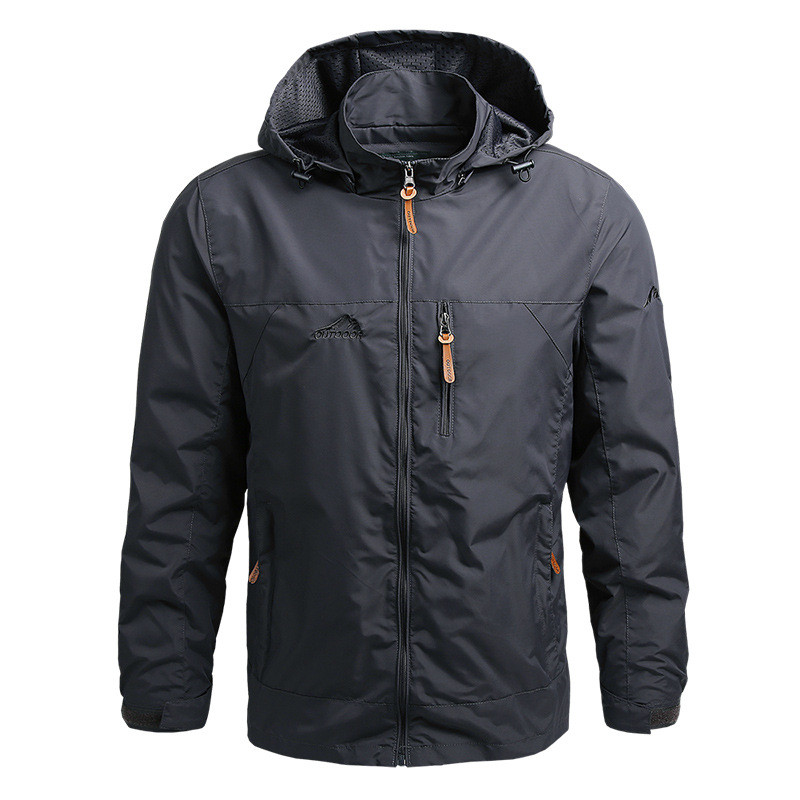 Buy Jq3 2021 Spring Jacket Men Hooded Zipper Waterproof Coat Windproof ...
