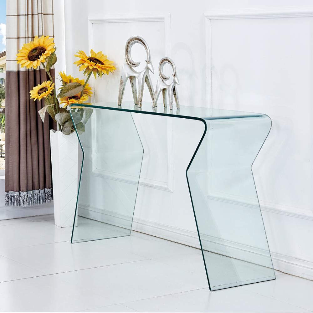 Buy Living Room Furniture Transparent Console Table Narrow Side Long ...