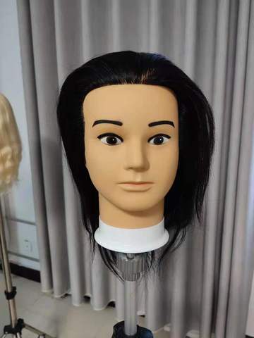 Buy Mannequin Head Barber Dummy Doll Head Training Head Real Human Hair ...