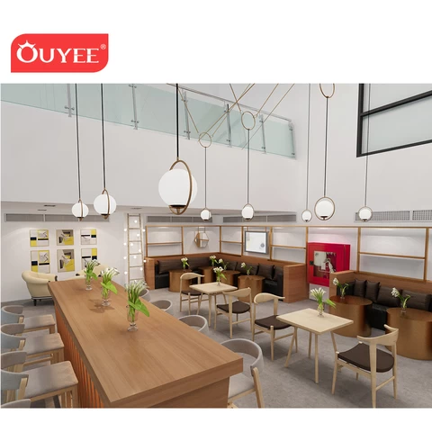 Buy Modern Coffee Shop Interior Design Glass Counter Decoration ...