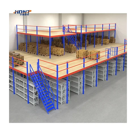 Buy Multi-tier Steel Mezzanine Floors And Racks Warehouse Storage ...
