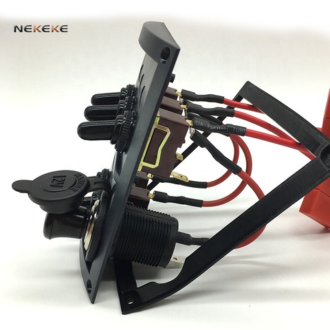 Buy Nekeke Waterproof 12v 24v 5 Gang Led Light Toggle Switch Panel With ...