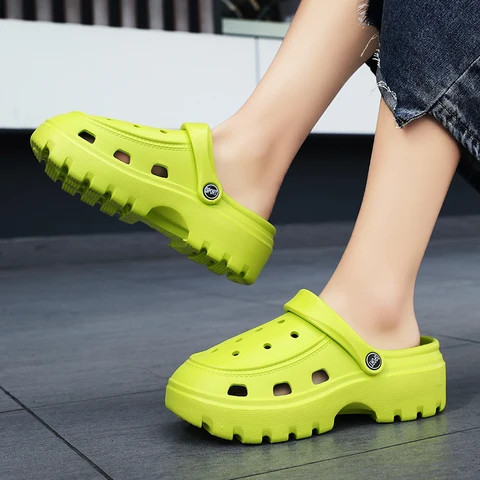 Buy Outdoor High-heeled Beach Sandals Platform Clogs Shoes For Women ...