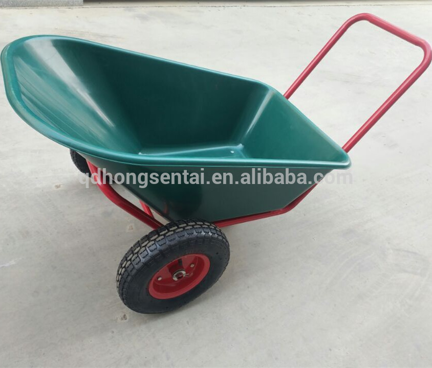 Buy Wb3500 Green Poly Tray Three Wheeled Wheel Barrow And Wheelbarrow ...