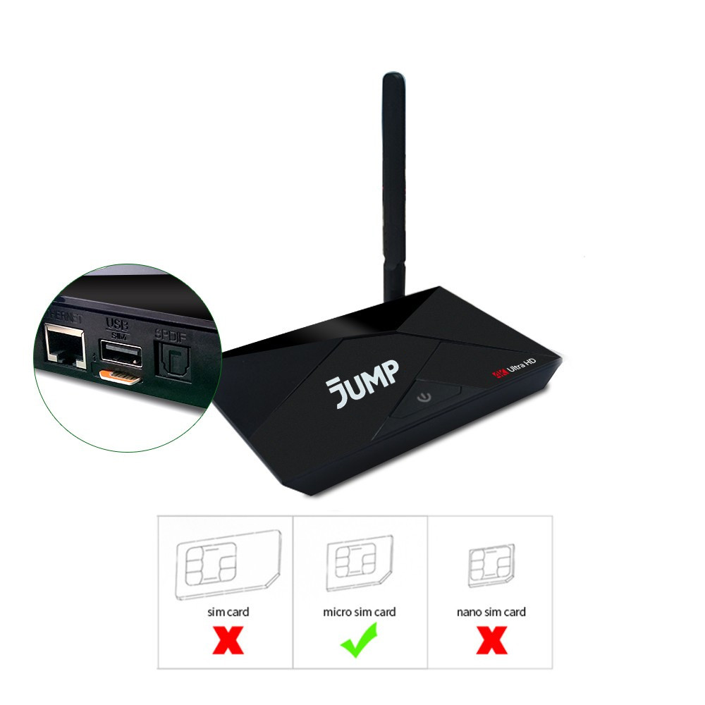 Buy Wholesale Price Jump 4g Lte Rk3229 Micro Sim Card Set Top Box Radio ...