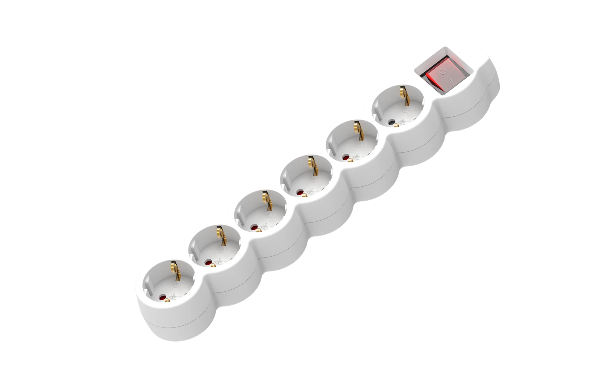Buy German European Standard 6 Way Outlet Extension Socket Power Strip ...