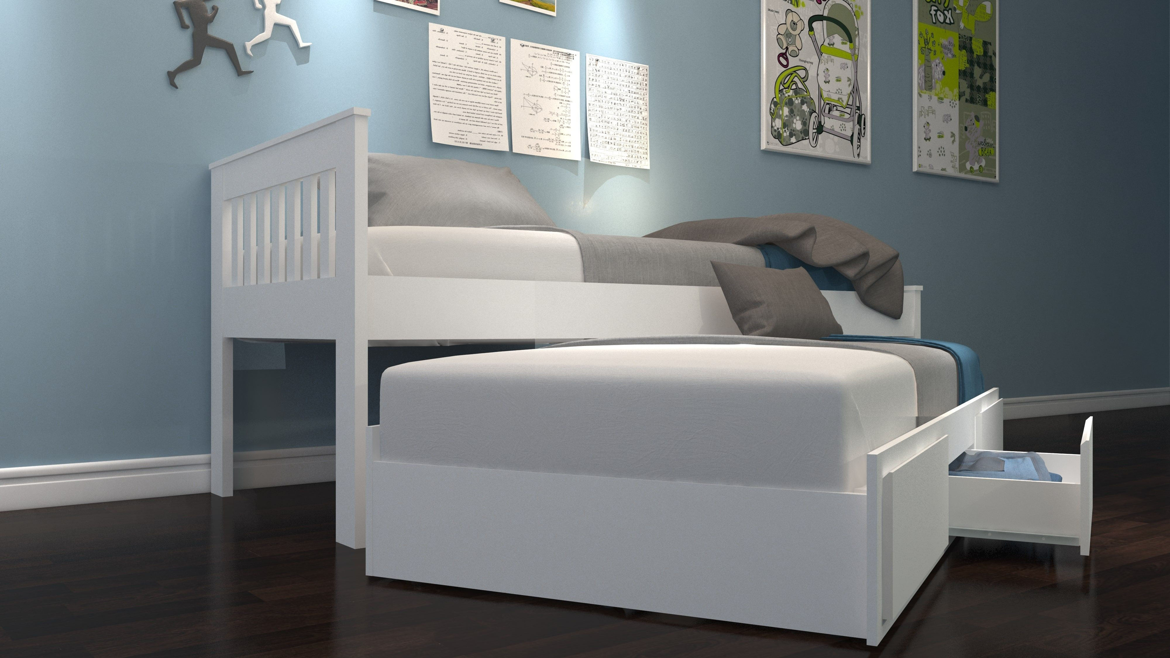 Buy Ss 9041 Modern Double Single Bed from Super Star Furniture Sdn Bhd ...