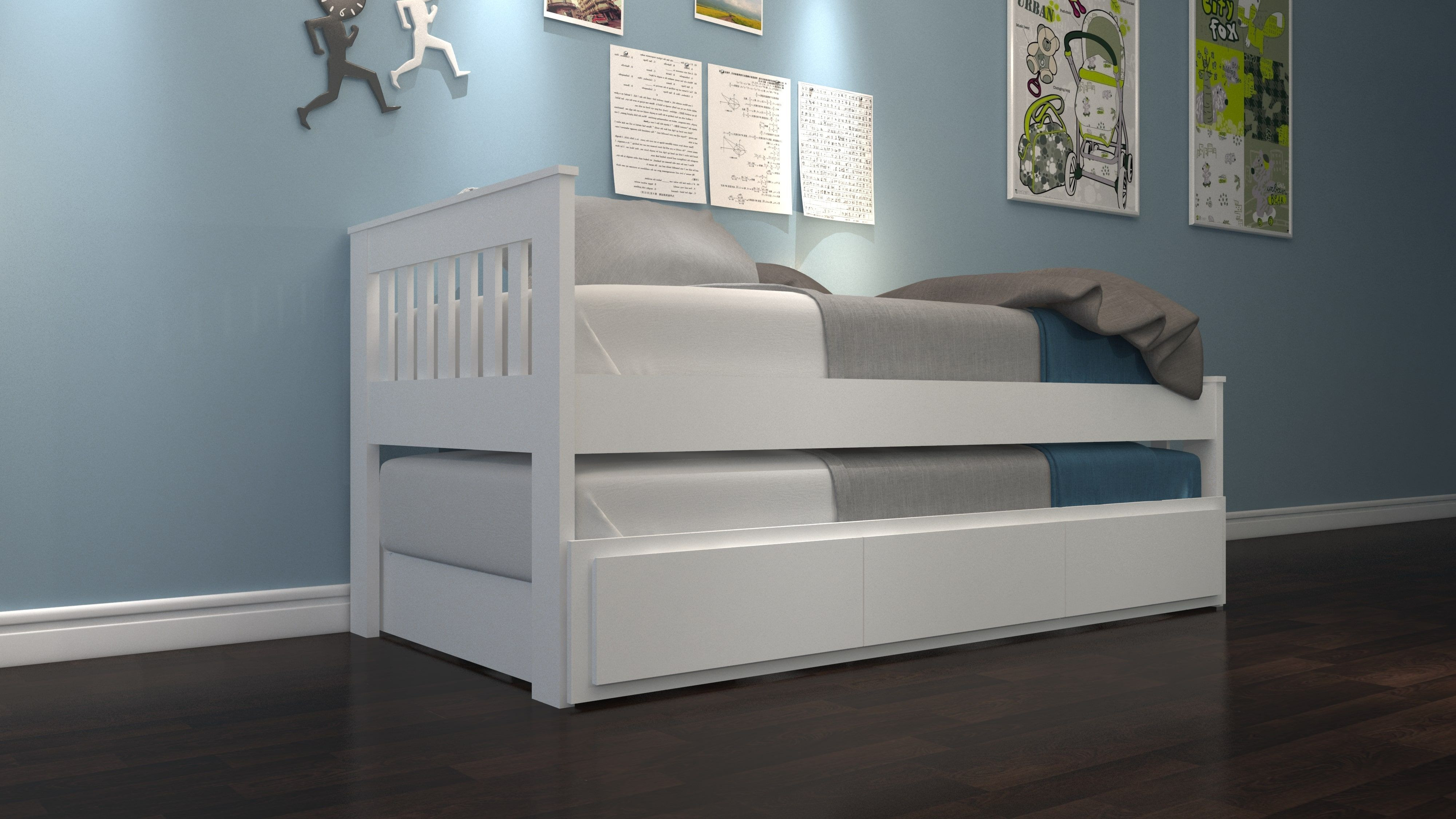 Buy Ss 9041 Modern Double Single Bed from Super Star Furniture Sdn Bhd ...