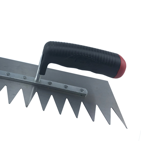 Buy 12 Inch Square Lightweight Long Triangle Notch Plastering Trowel ...