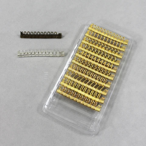 Buy 3d Mini Gold Metal Cube Adjustable Number Price Tag For Jewelry ...