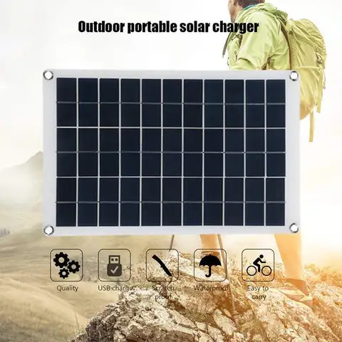 Buy 5v 12v 8w Portable Polycrystalline Silicon Solar Panel For Hiking ...