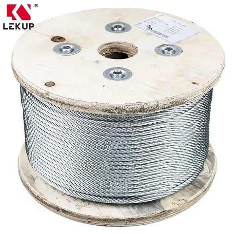 Buy 6*12+7fc Wire Cable 1670mpa Steel Cable 100m/rool 6mm 6x12+7fc ...