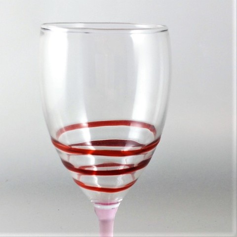 Buy Borosilicate Glass Red Stripe Goblet from CHIEN KENG ENTERPRISE CO ...