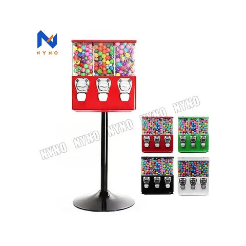 Buy Commercial Party Triple Head Toy Capsule Bubble Gum Candy Vending ...