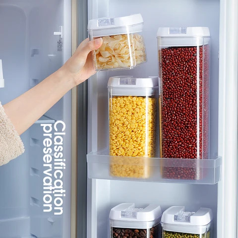 Buy Custom Bpa-free Airtight Stackable Plastic Food Storage Box Bins ...