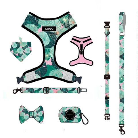 Buy Custom Design Pet Harnesses And Dog Leash Set Waterproof Pvc Collar ...