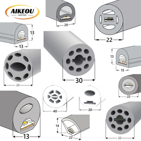 Buy D40mm 360 Degree Led Flexible Silicone Round Tube Light 360 Neon ...