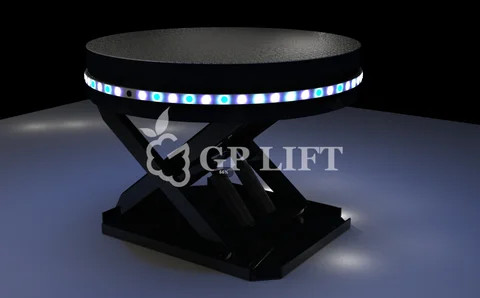 Buy Electric Lift Table Car Display Motorized Rotating Stage Lift ...