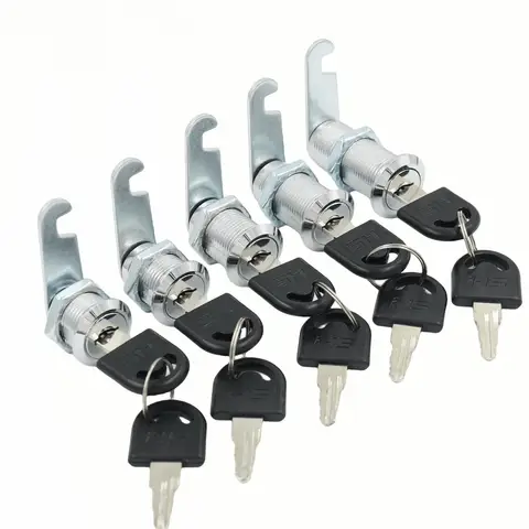 Buy Flat Key Lock Quarter Turn Cam Lock For Metal Cabinets Cylinder ...