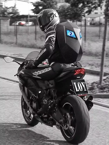 Buy Hard Shell Backpack For Riders, Knight Led Backpack, Led Eye ...