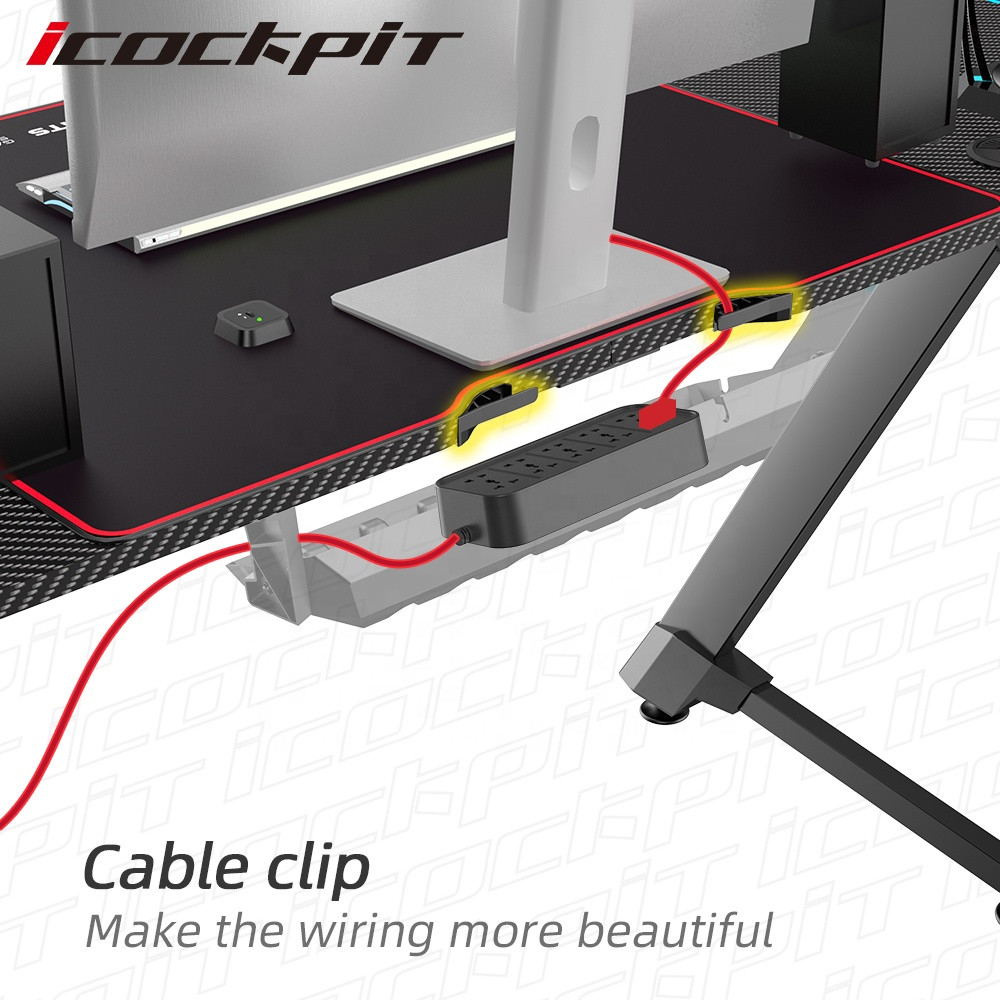 Buy Icockpit Home Office Ergonomic Carbon Fiber Texture Desktop ...