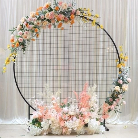 Buy Naxilai Luxury Big Backdrop Wedding Stage Decor Roll Up Flower Wall ...