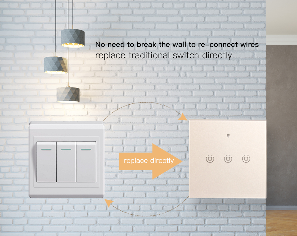Buy Oem Wifi Led Light Switch Iot Smart Home Wall Panel Touch Switch ...
