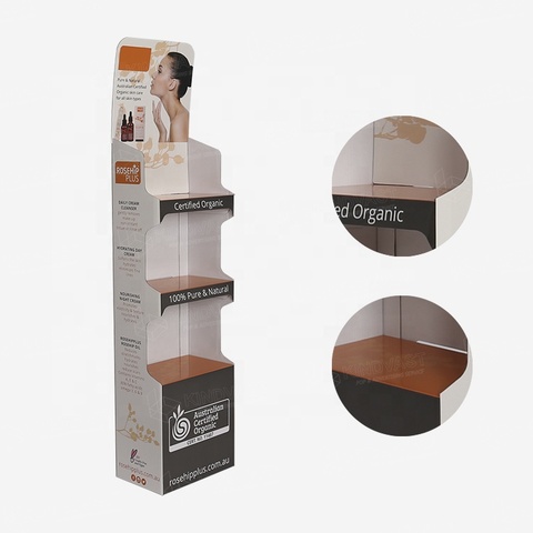 Buy Organic Skin Care 1/4 Pallet Display Unit Cardboard Tiered Shelves ...