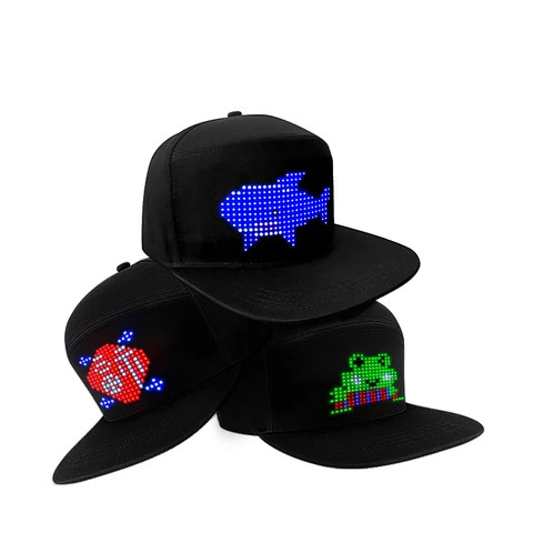 Buy Usb Rechargeable Programmable Led Scrolling Text Message Hat ...