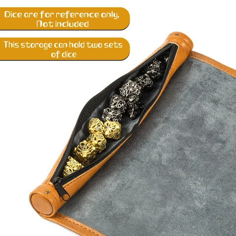 Buy Wholesale Dnd Dice Tray Scroll Dice Mat Pu Leather And Velvet ...