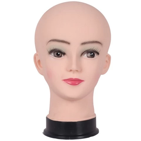 Buy Wholesale Realistic Female Human Hair Makeup Wig Display Head With ...