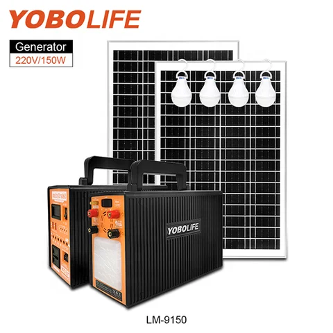 Buy Yobolife 150w Mini Solar System Outdoor Emergency Power Solar ...