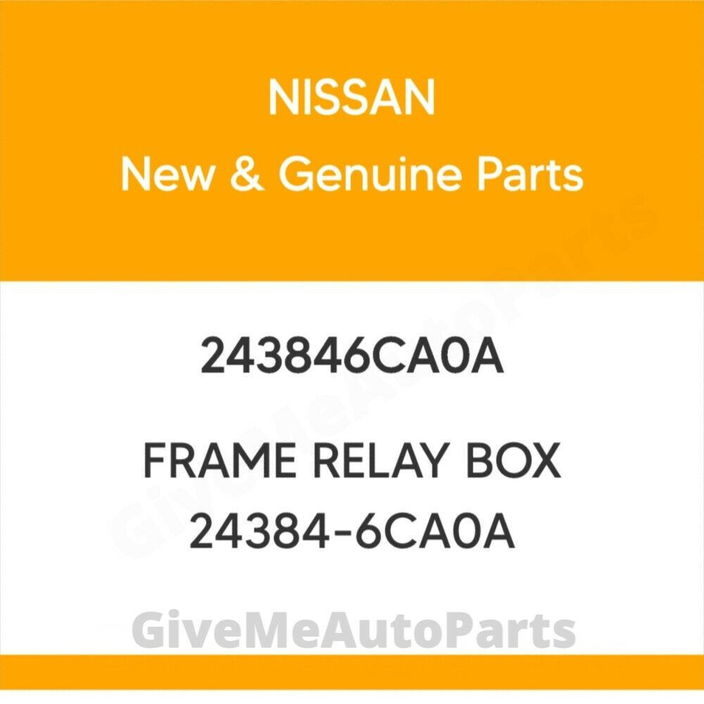 Buy 243846ca0a Genuine Nissan Frame Relay Box 24384-6ca0a from ...