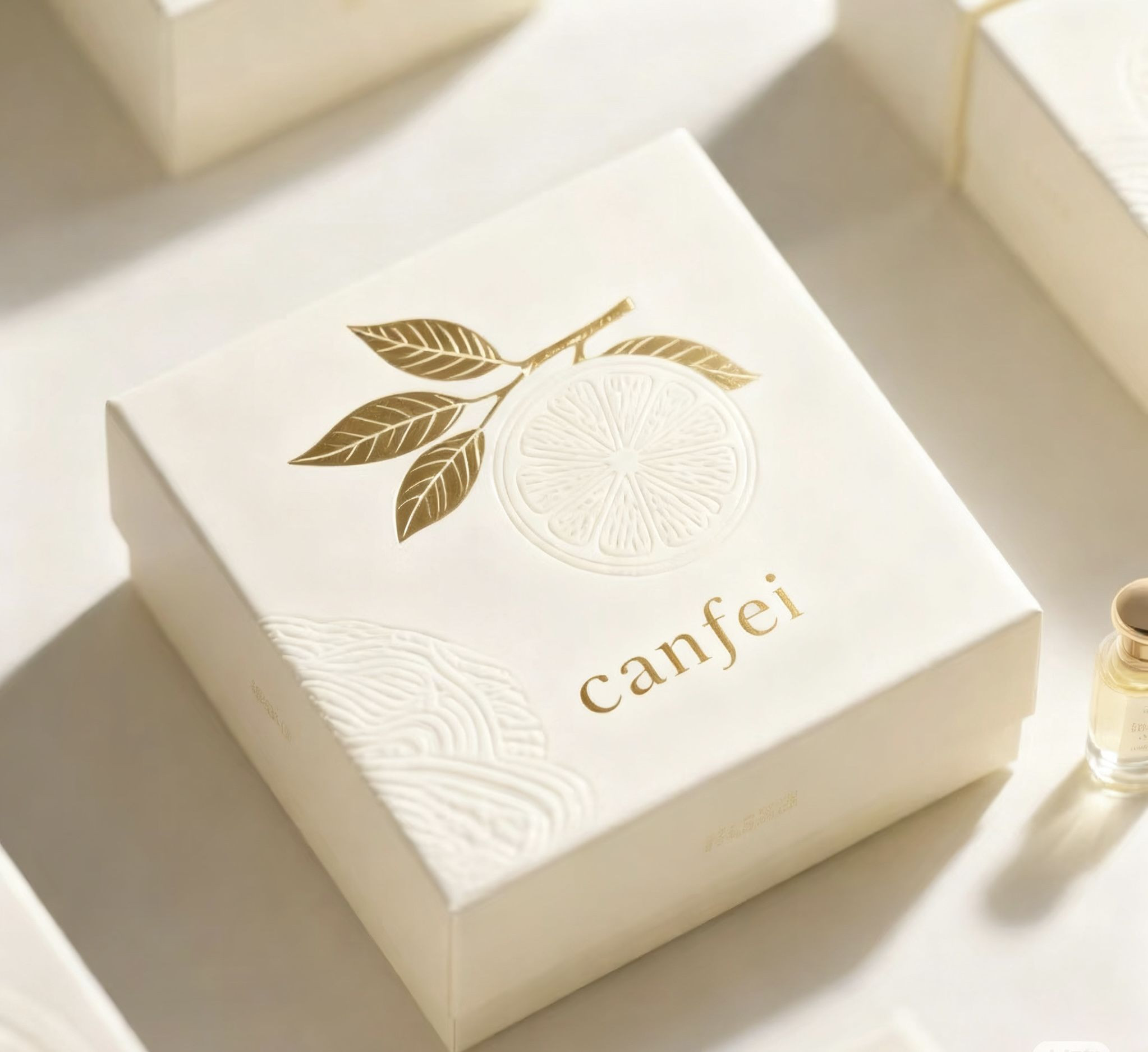 Buy Overlapping Lid Perfume Box Customizable Paper Box With Embossing ...