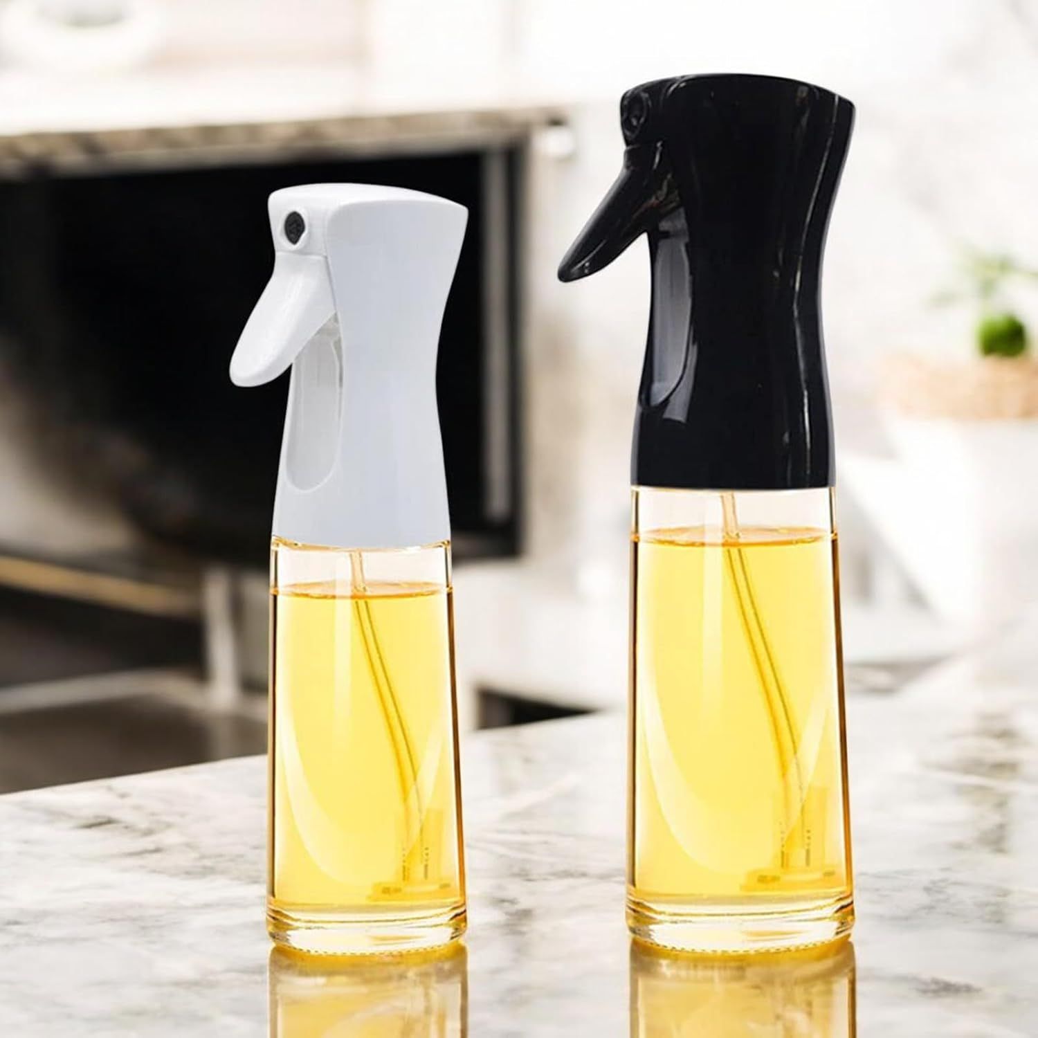 Buy Oil Spray Bottle For Cooking, 300ml – Refillable Glass Oil ...