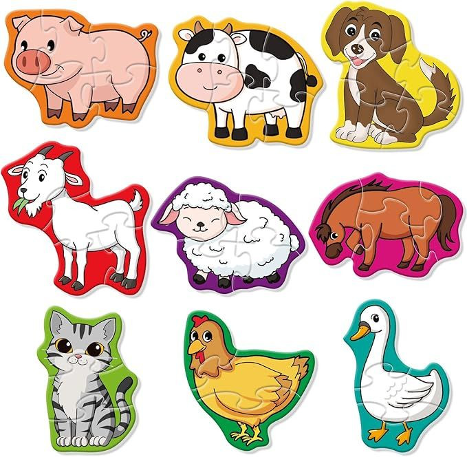 Buy 9 Packs Farm Animal Puzzles For Kids Aged 3+ from Ningbo Nine Light ...