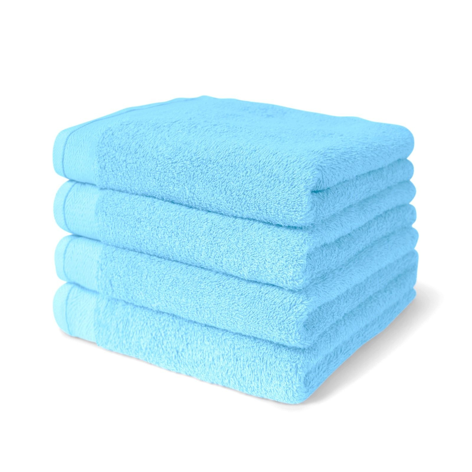 Buy 100% Cotton Satize Branded Blue Color Bath Towels 70x140 Cm from ...