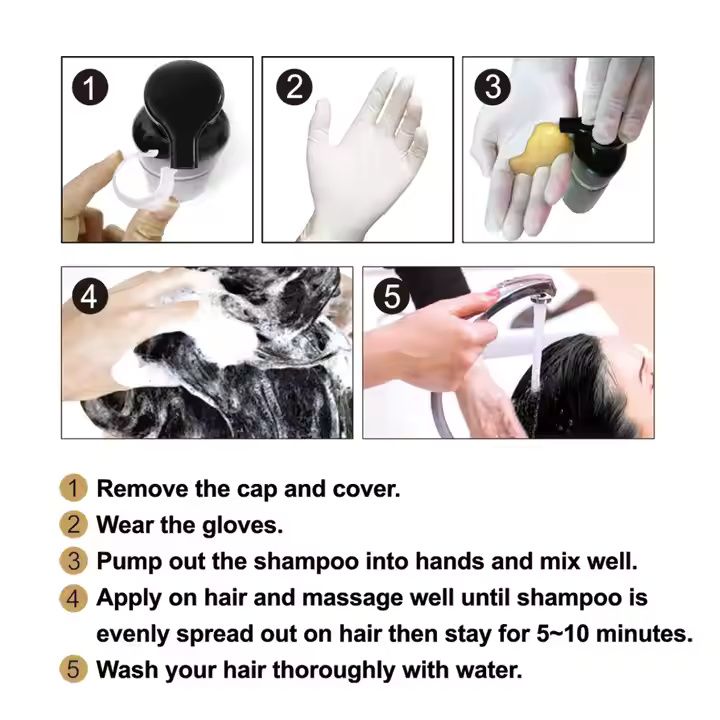 Buy Oem Black Hair Shampoo No Ammonia Herbal Natural Fast Speedy Color ...