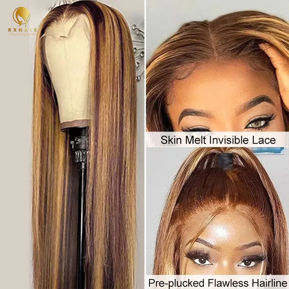 Buy 4-27 Color Straight Frontal Lace Wig Skin Melt Invisible from ...