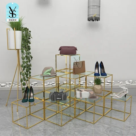 Buy 3-layer Display Rack Acrylic Steel Display Stand For Boutique Store ...