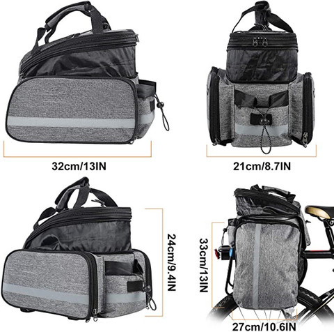Buy Bike Rear Pannier Bag Waterproof 35l Large Capacity Multi-function ...