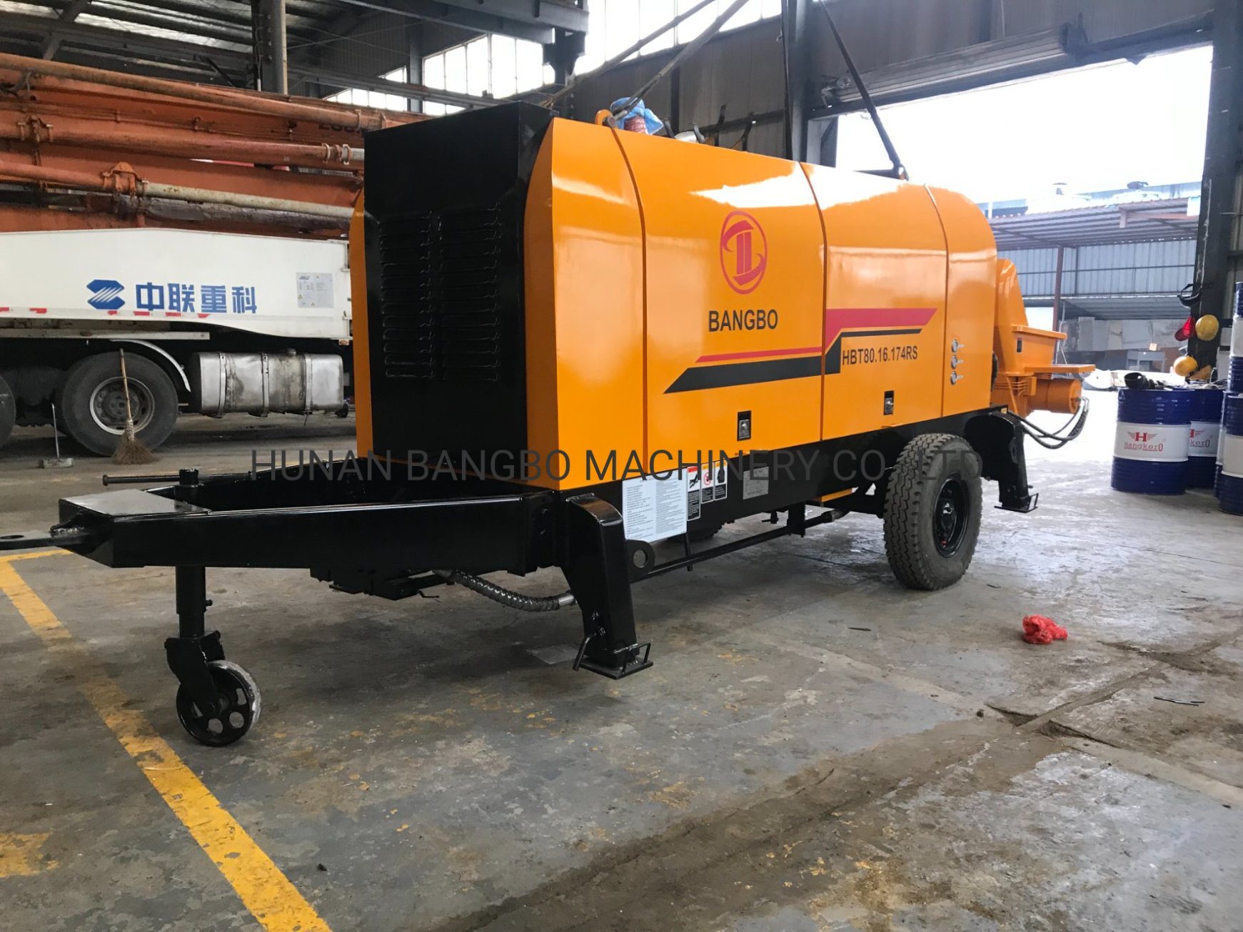 Buy Construction Machinery Portable Stationary Concrete Trailer Pump ...