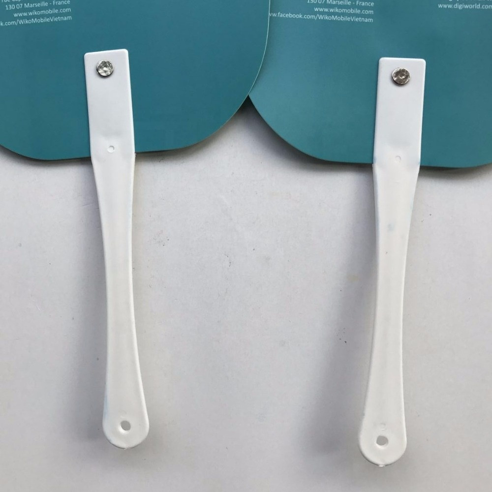 Buy Custom Advertisement Use Plastic Hand Fan With Stick Handle from ...