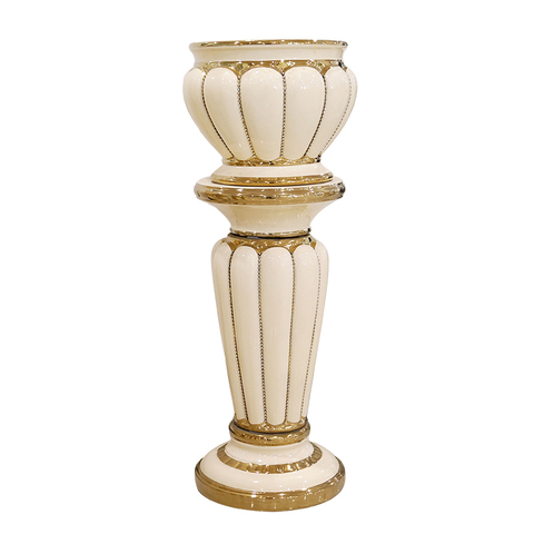 Buy Custom Logo Chaozhou Factory Roman Column Design White Gold Flower ...