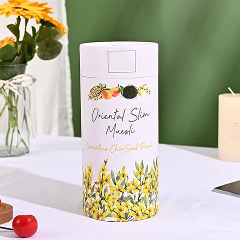 Buy Custom Logo Cylindrical Canister Cardboard Cylinder Round Box Paper ...