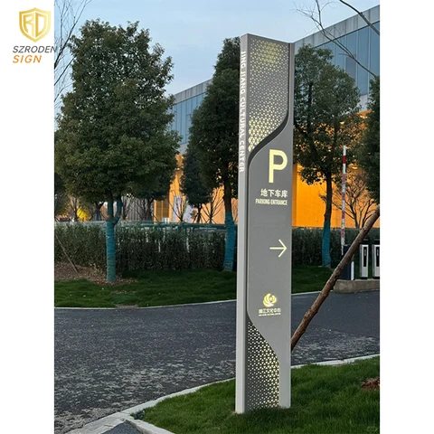 Buy Custom Outdoor Illuminated Pylon Sign Totem Signage Shopping Mall ...