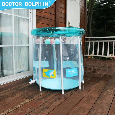 Buy Docotr Dolphin Above Ground Pools Plastic Metal Frame Swimming Pool ...