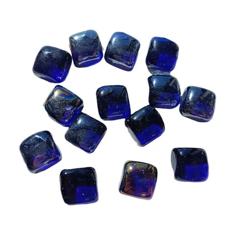 Buy Eco-fire Pit Glass Cube Shape Blue Colorful Fire Glass Beads from ...