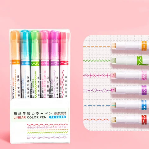 Buy Factory Wholesale Curve Line Shaped Color Highlighter Roller Pen ...